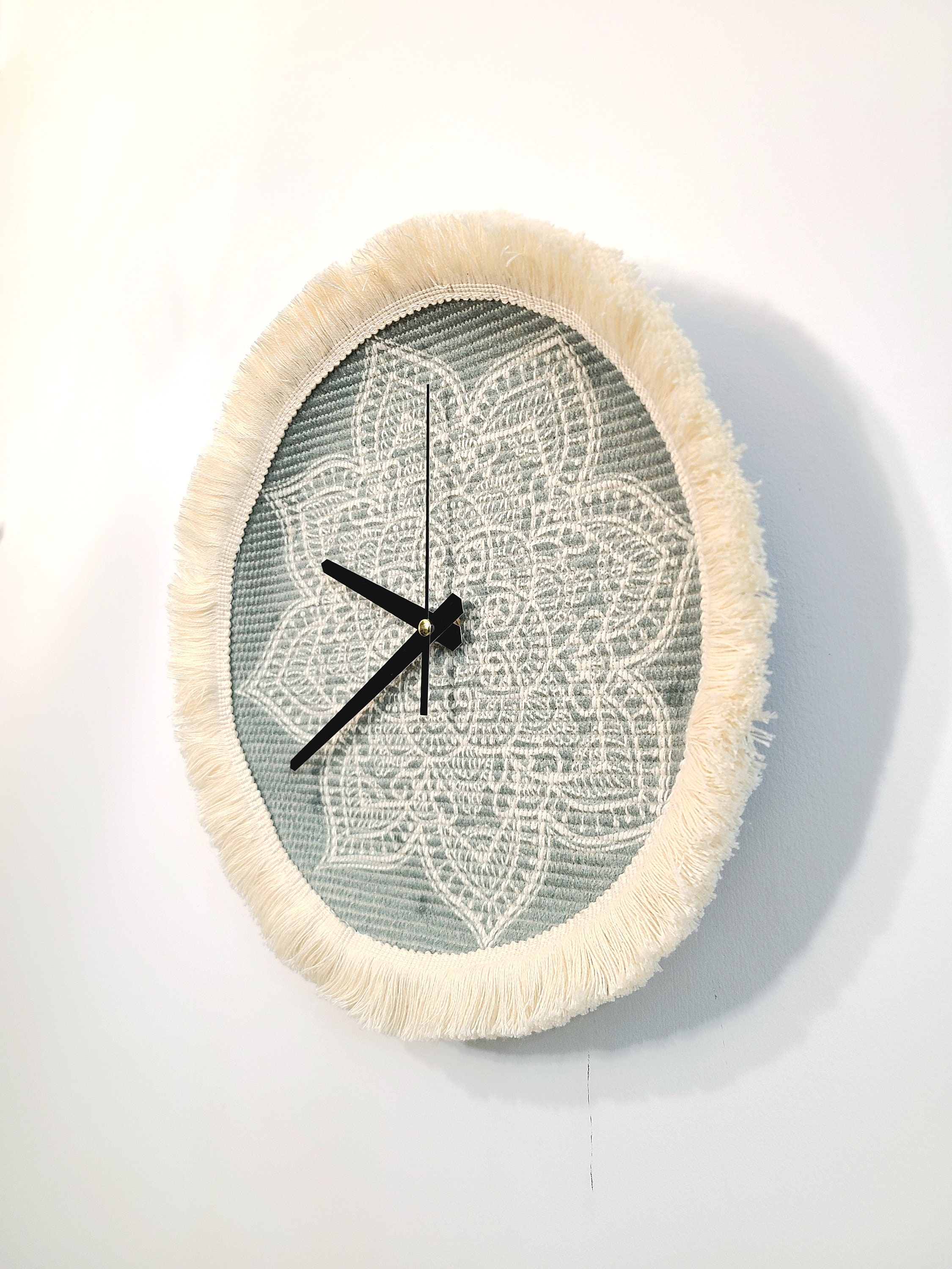 Boho Wall Clock Unique Macrame Modern Home Decor Rustic - Etsy