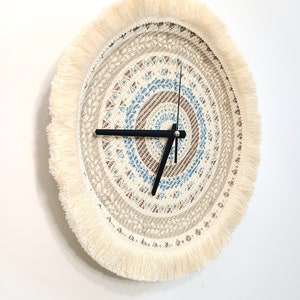 Boho Wall Clock Unique - Macrame Modern Home Decor - Rustic Cottagecore Clocks for Wall - Boho ...