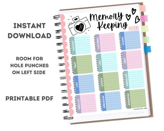 MEMORY KEEPING TRACKER | Memory Keeping | Scrapbooking Tracker ...