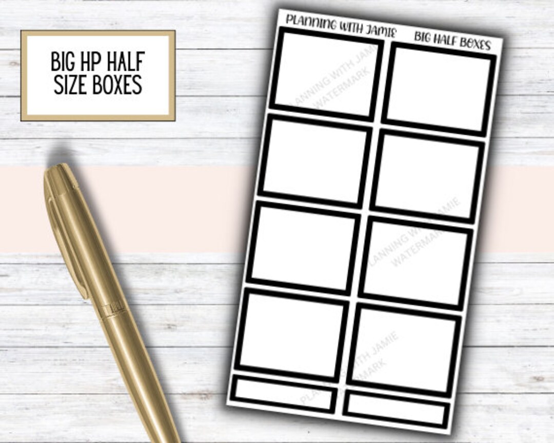 BIG HAPPY PLANNER Half Sized Boxes, Sticker Boxes, Happy Planner Box ...