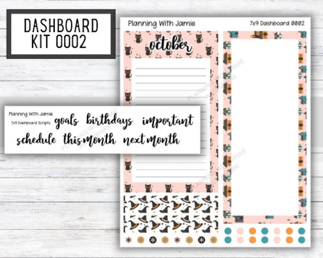 Erin Condren Dashboard Sticker Kit || Dashboard Stickers || Daily Duo ...
