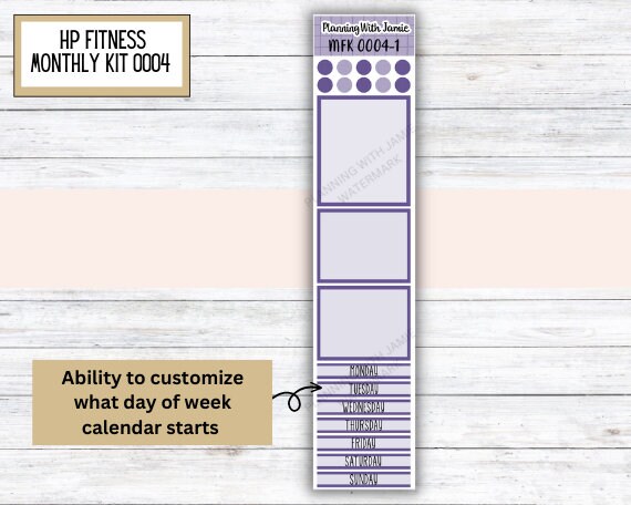 Monthly Fitness Sticker Kit, Fitness Sticker Kit, Fitness Stickers ...