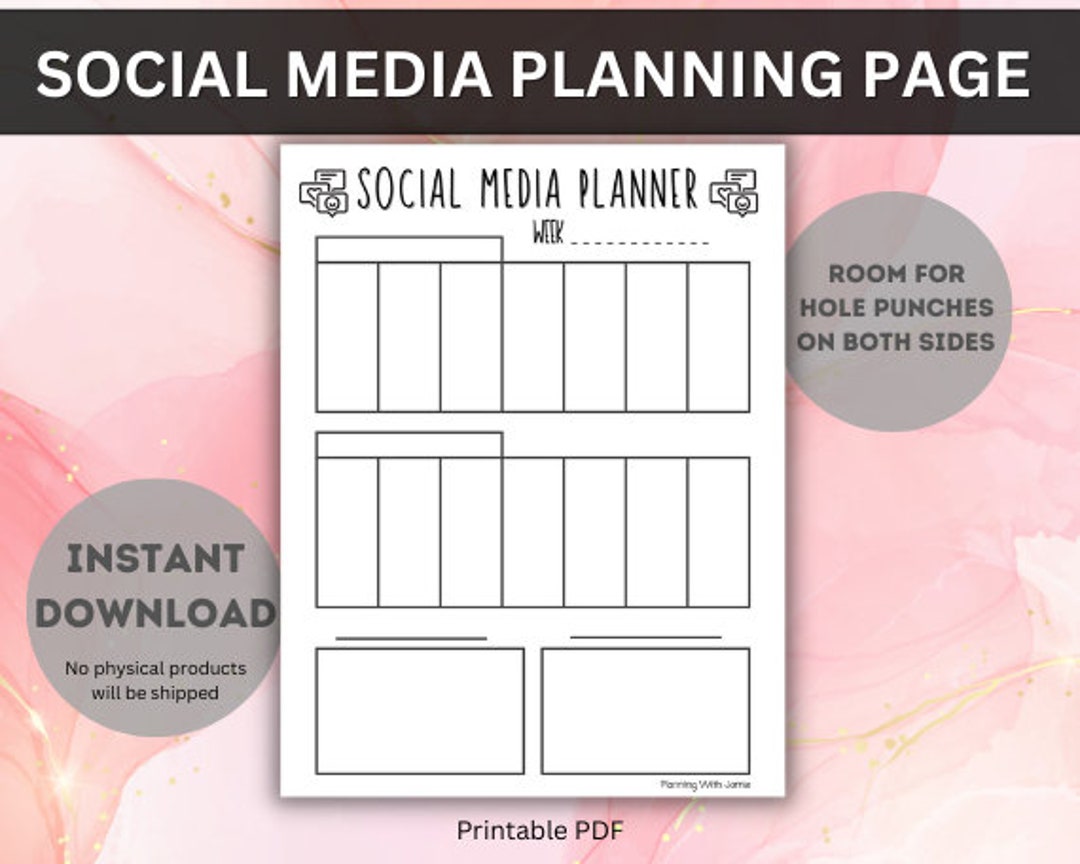 Social Media Weekly Planning | Social Media Weekly Content Planning ...