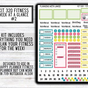 Kit 320 Weekly Fitness Sticker Kit || Weekly Sticker Kit || Happy ...