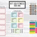 Kit 320 Weekly Fitness Sticker Kit || Weekly Sticker Kit || Happy ...
