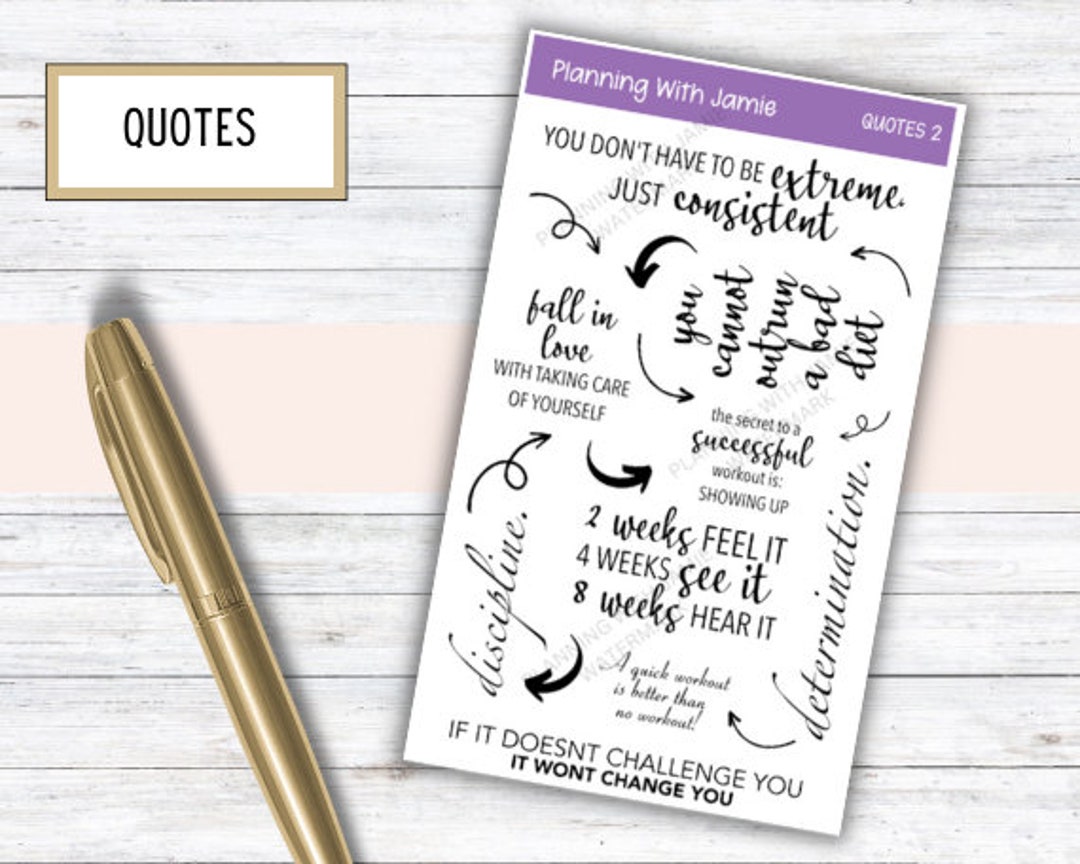 Stickers, Quote Stickers, Inspirational Stickers, Goal Stickers, Script ...