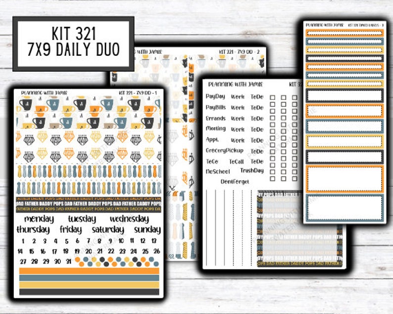 Kit 321 Erin Condren Daily Duo || Weekly Sticker Kit || Daily Duo ...