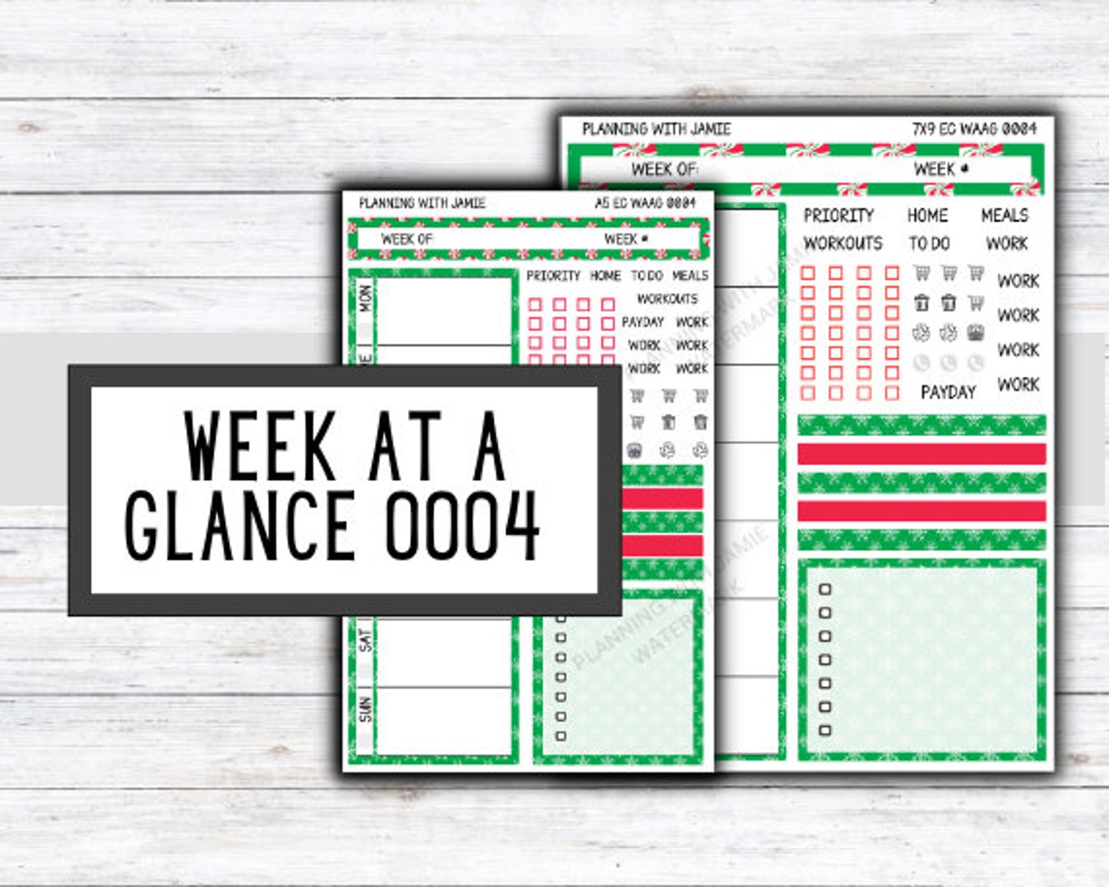 Erin Condren Week at A Glance Sticker Kit || Week at A Glance Stickers ...