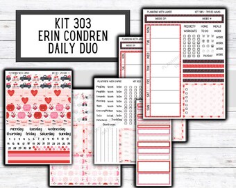 Kit 320 Erin Condren Daily Duo Weekly Sticker Kit Daily Duo Stickers ...