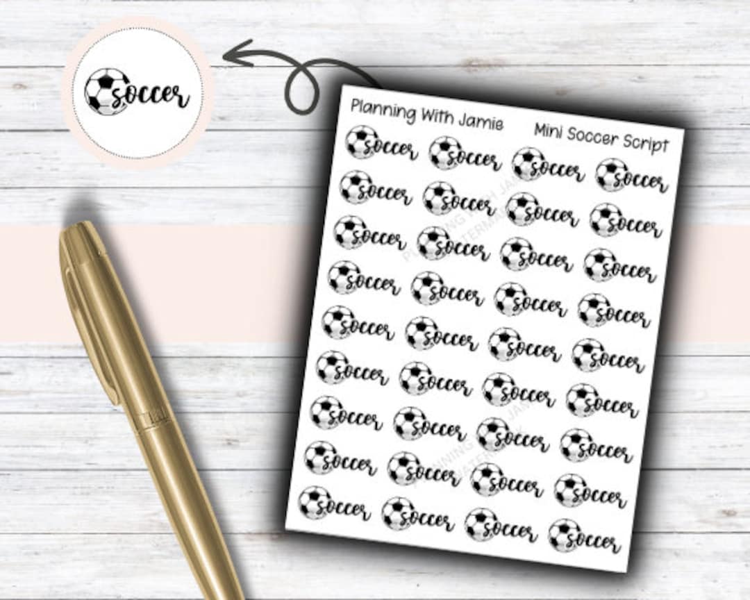 Soccer Sticker, Soccer Ball, Soccer Script Stickers, Soccer Icon ...