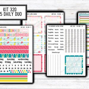 Kit 320 Erin Condren Daily Duo || Weekly Sticker Kit || Daily Duo ...