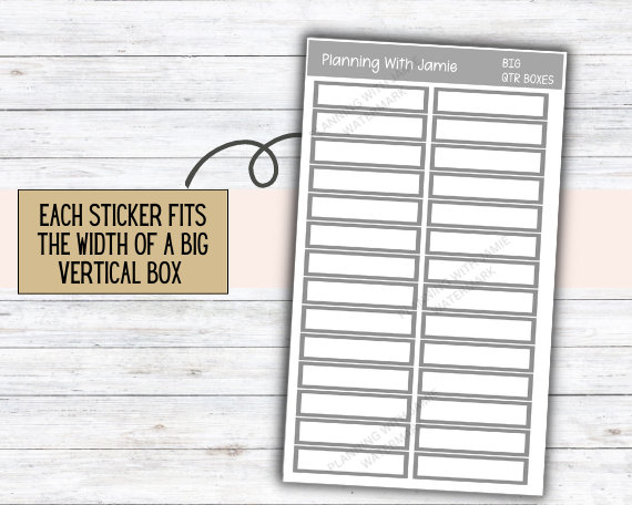 Sticker Boxes, Happy Planner Box Stickers, Functional Sticker Boxes - Etsy