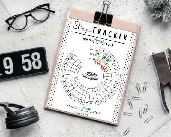 Step Tracker Monthly Step Tracker Month Steps Instant - Etsy