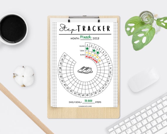Step Tracker Monthly Step Tracker Month Steps Instant - Etsy
