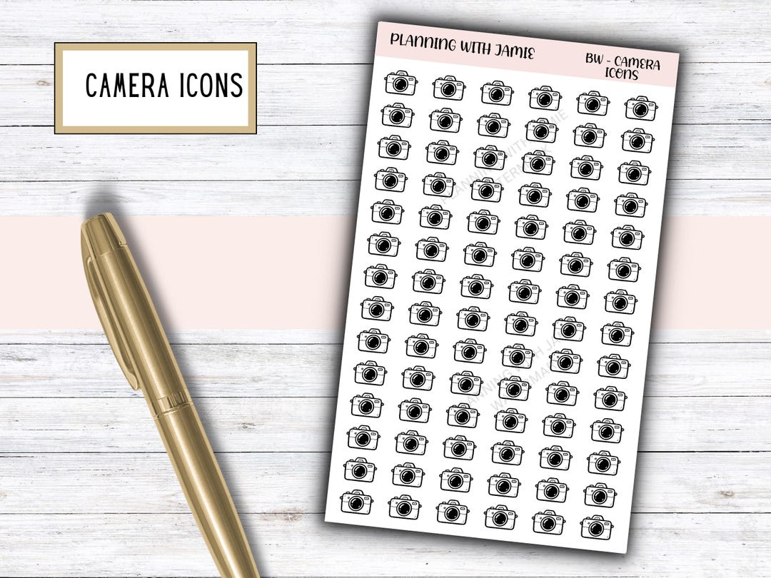 CAMERA ICONS, Camera Stickers, Camera Icon Stickers, Daily Icon ...