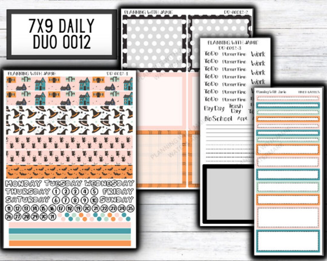EC DD 0012 7x9 Daily Duo || Weekly Sticker Kit || Daily Duo Stickers ...