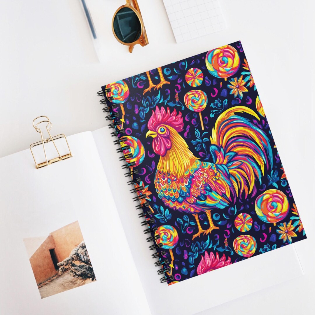Spiral Notebook Rooster Sucker Candy Lollipop Design, Journal, Diary ...