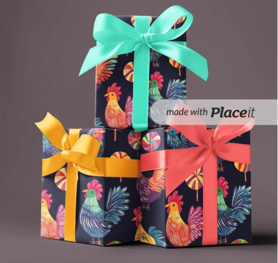 Cock Sucker Rooster Lollipop Wrapping Paper Funny Gag Gift Wrap for ...