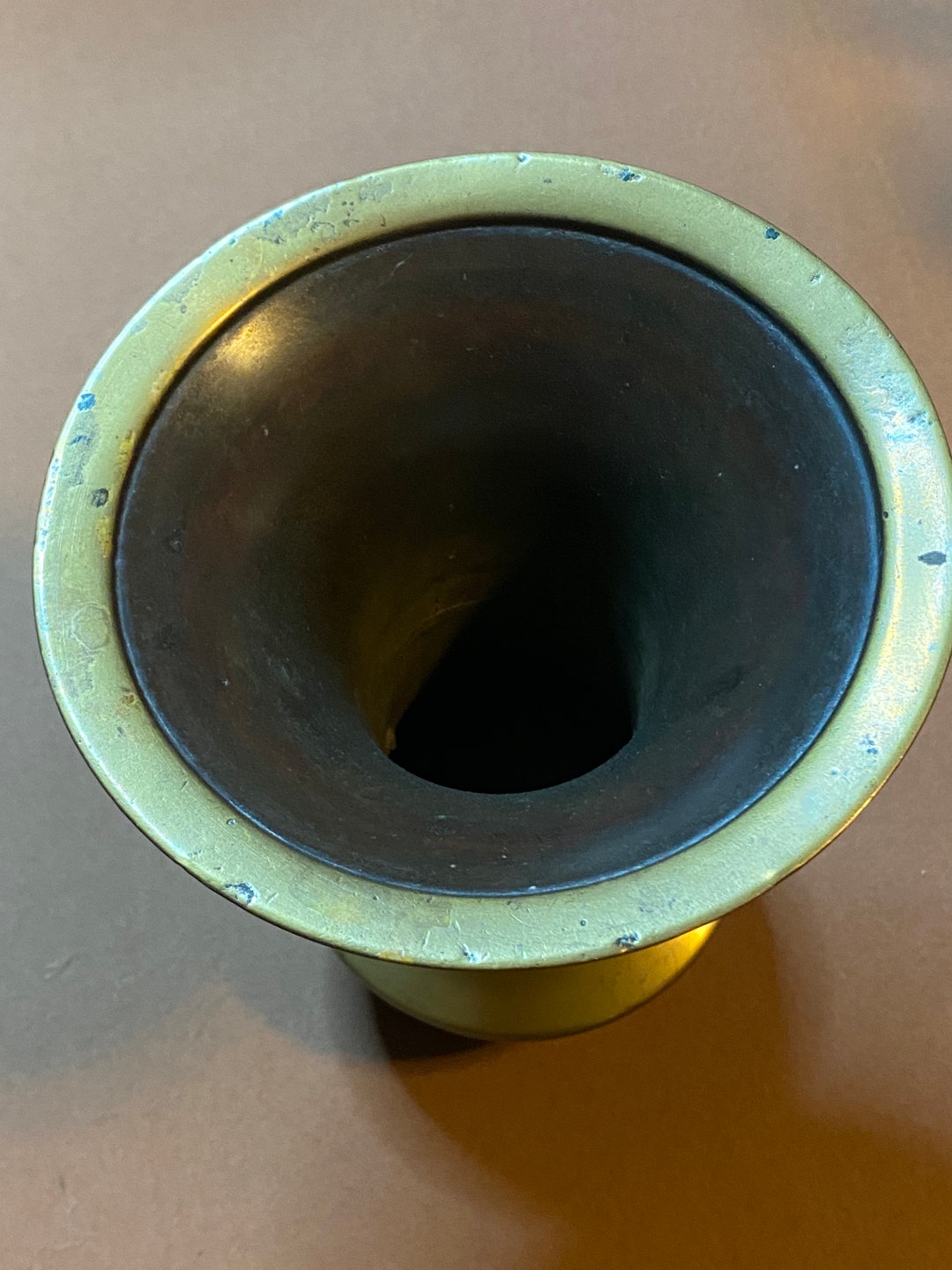 Antique Japanese Brass Table Vessel - Etsy