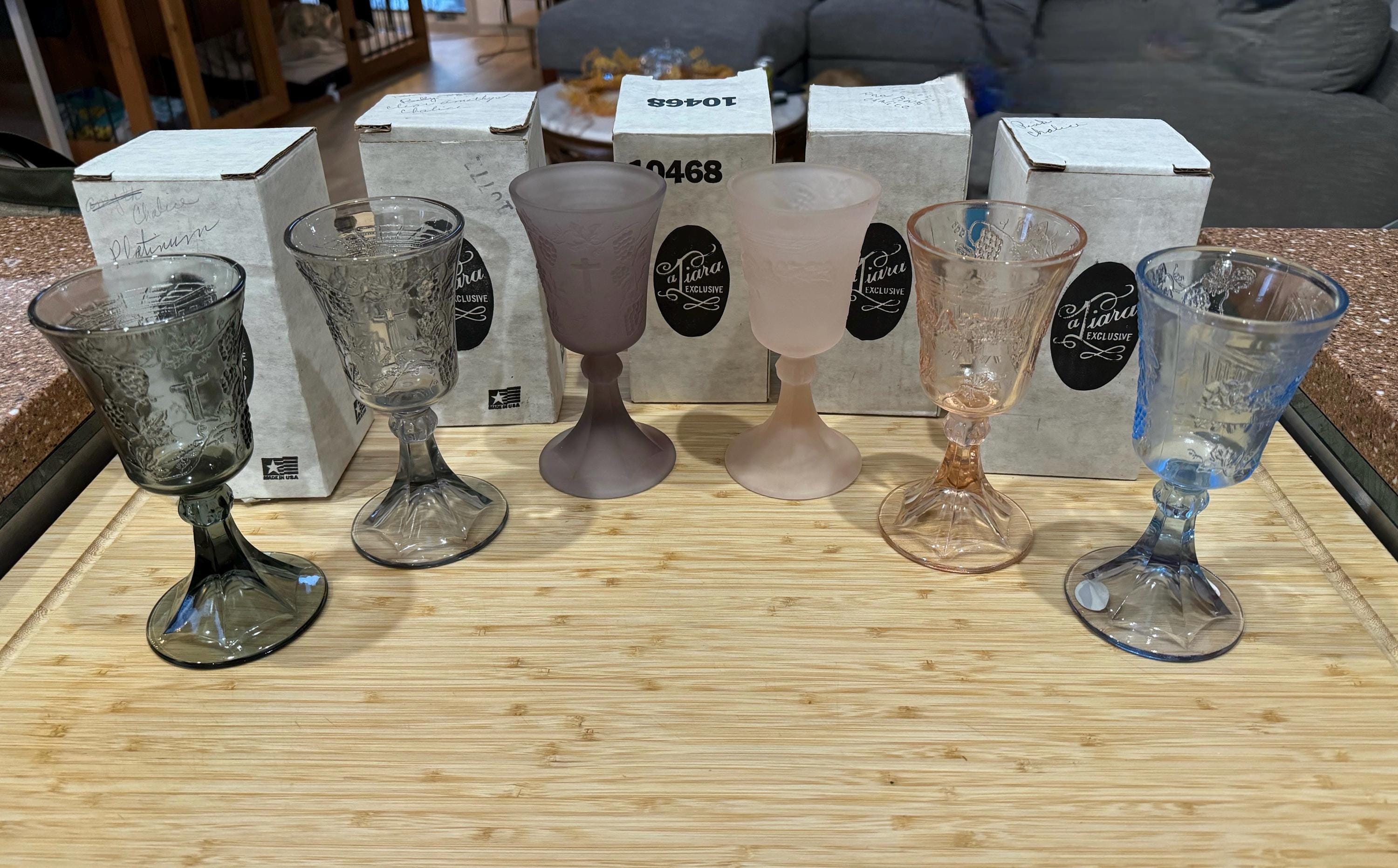 Vintage Tiara Glass “the Last Supper” Goblets - Etsy