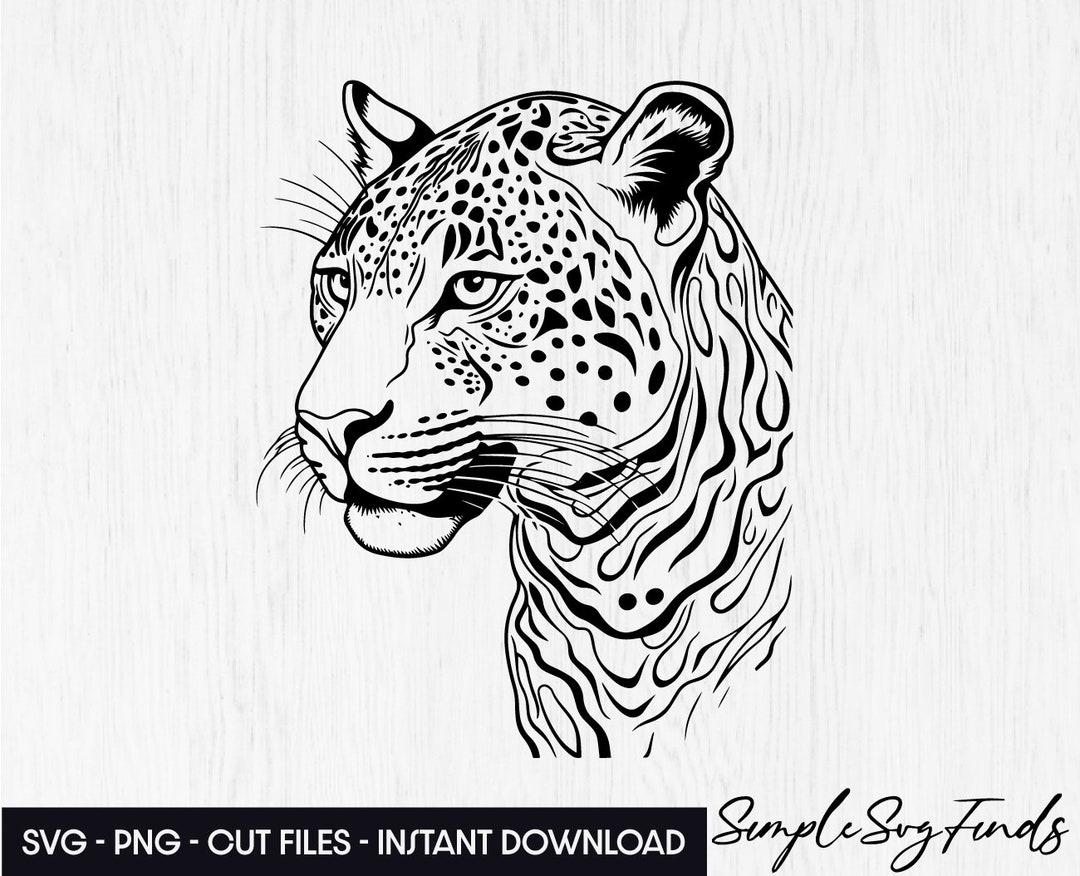 Cheetah Svg Clipart Png Head Cheetah Cut Files for Cricut - Etsy Australia