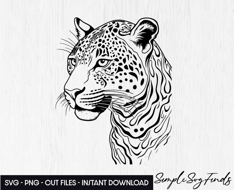 Cheetah Svg Clipart Png Head, Cheetah Cut Files for Cricut , Cheetah ...