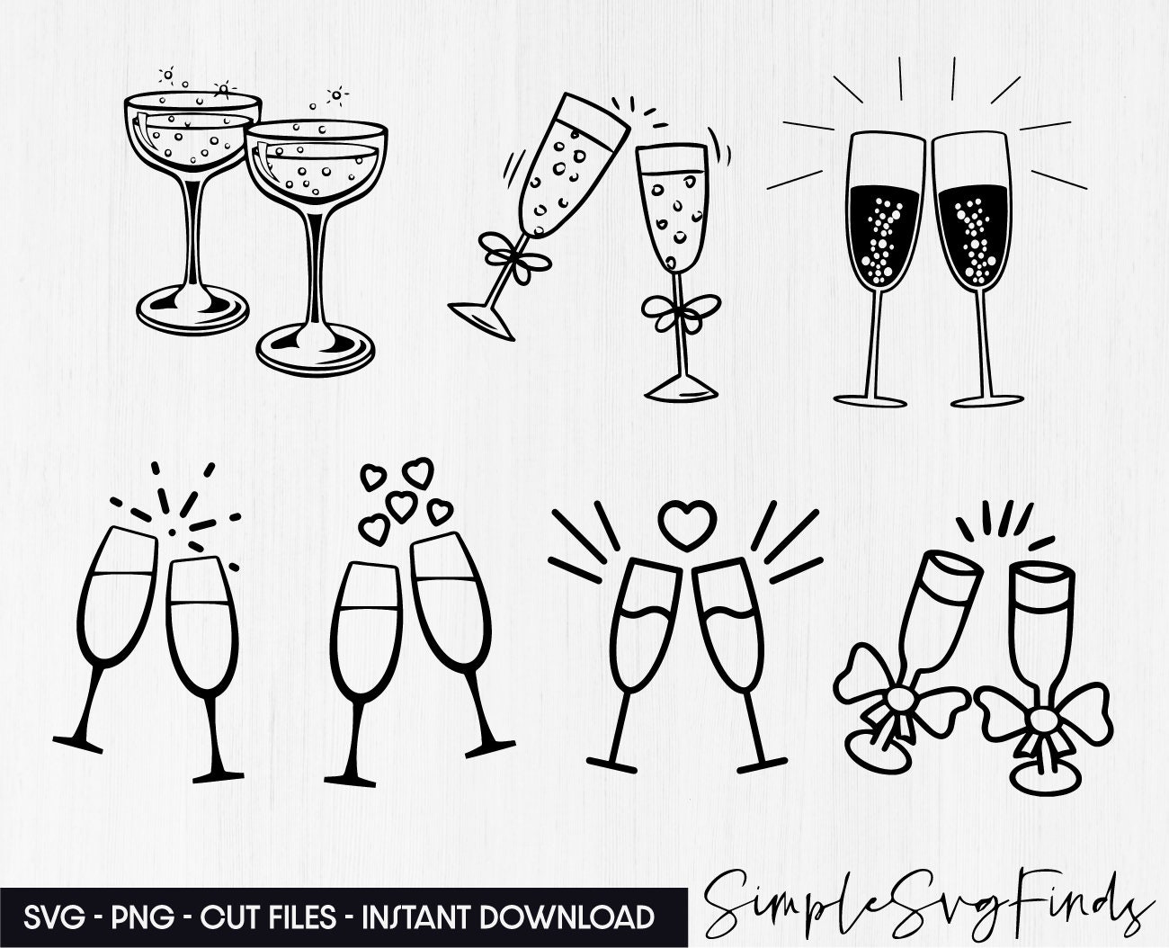 Champagne Glass Drawing