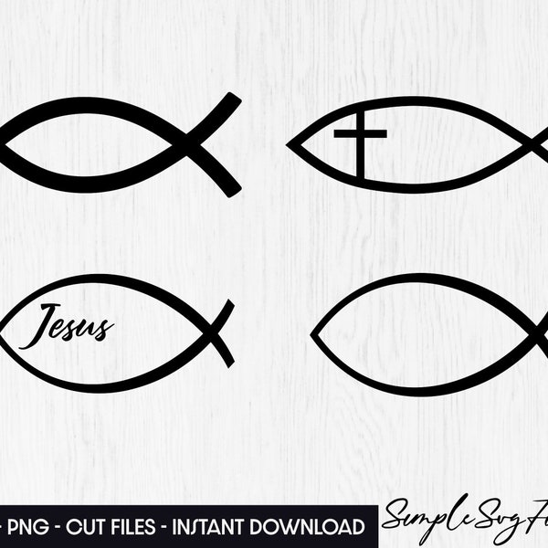 Christian Fish Clipart - Etsy