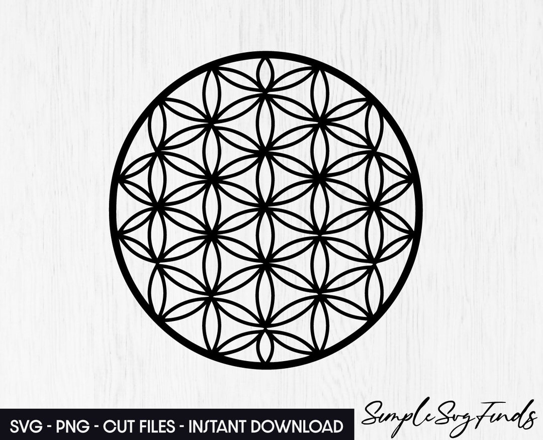 Flower of Life Symbol Svg Png, Shirt Cut Laser File for Cricut and ...
