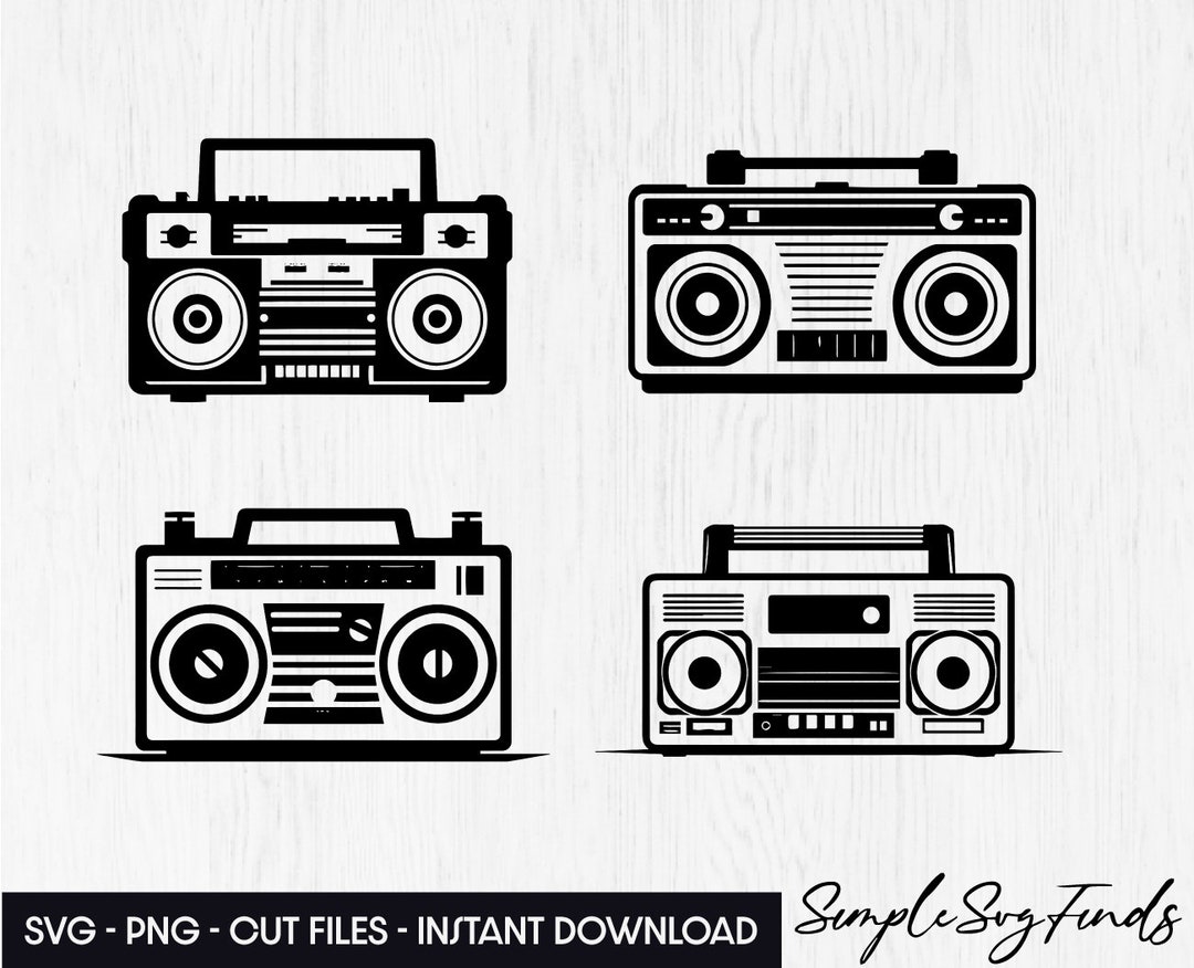 Boombox Svg Png Boom Box Radio Music Shirt Clipart Cut Files for Cricut ...