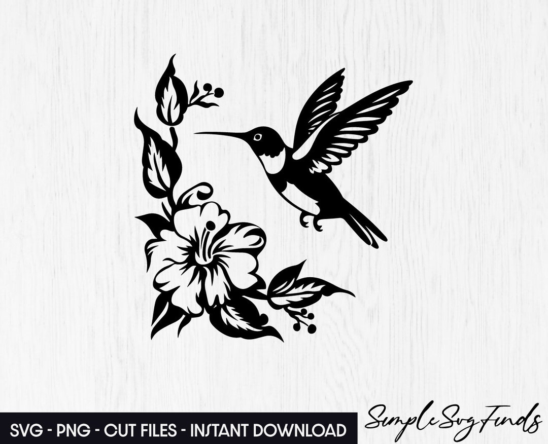 Hummingbird Flowers Svg Png Florals SVG Wild Animal SVG Cricut Cut ...
