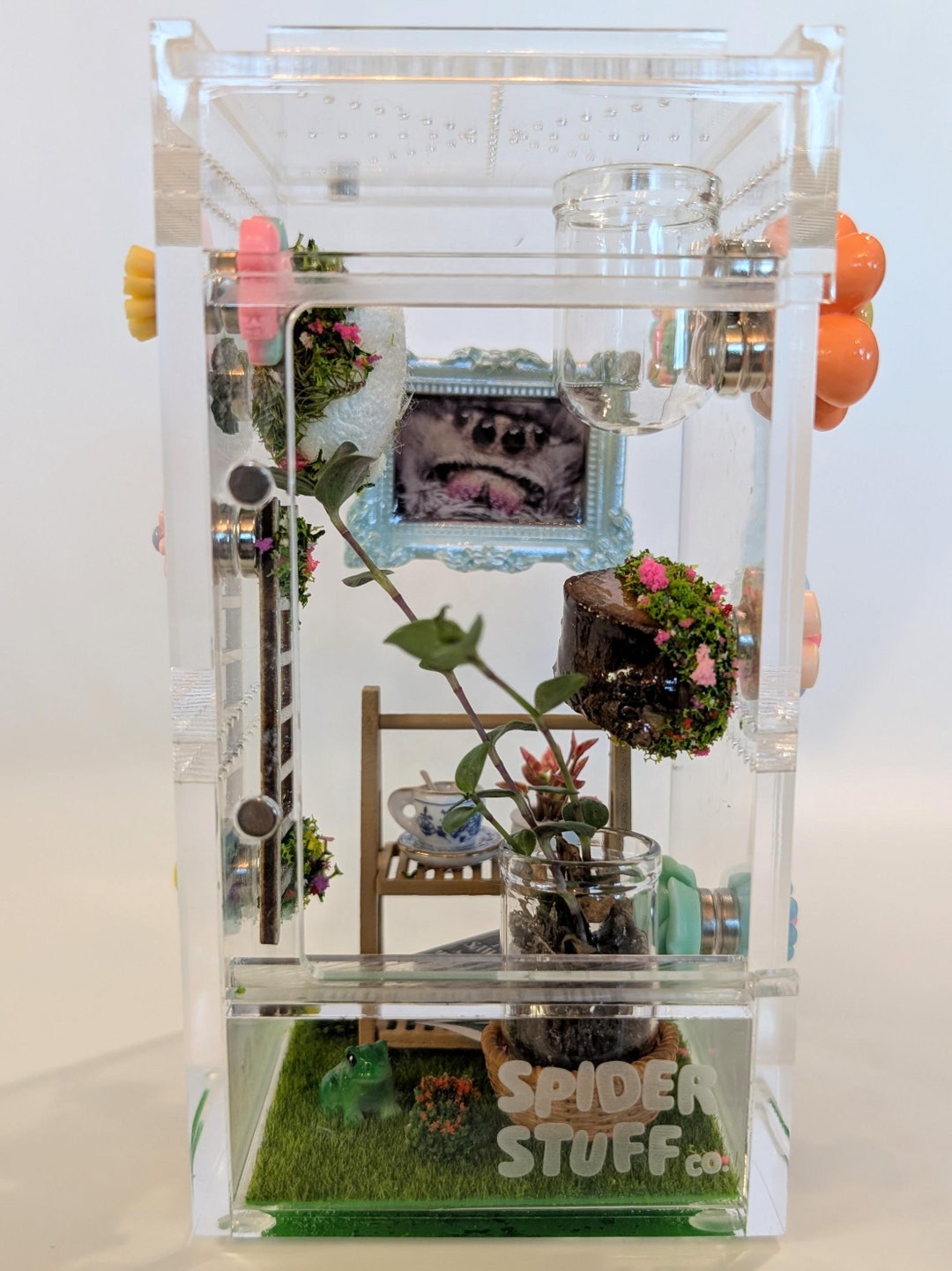 Dreamy Pastel Garden Spider Enclosure Cottagecore Garden Miniature ...