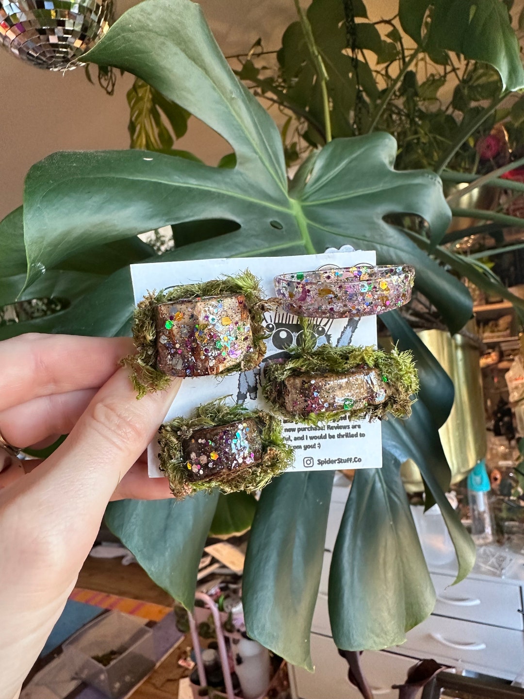 Magnetic Feeding Dish With Set of 3 Small Spider Ledges, Jumping Spider Fairy Perch, Pet Jumping ...