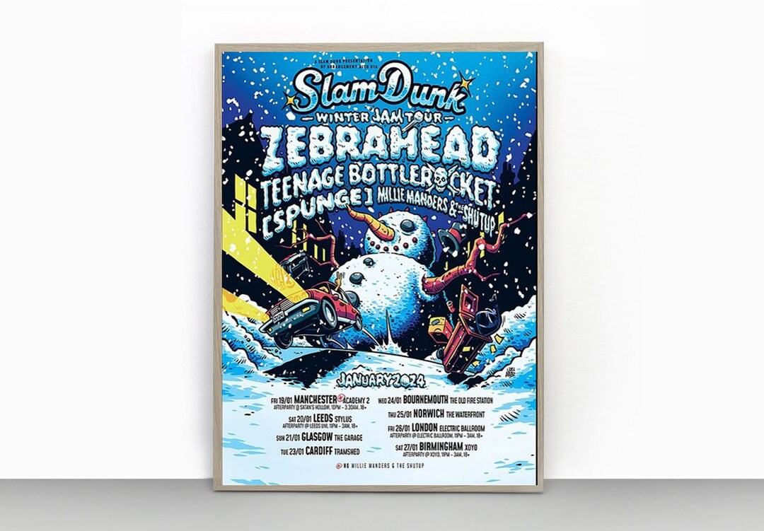 2024 Zebrahead Slam Dunk Winter Jam Tour Poster - Etsy