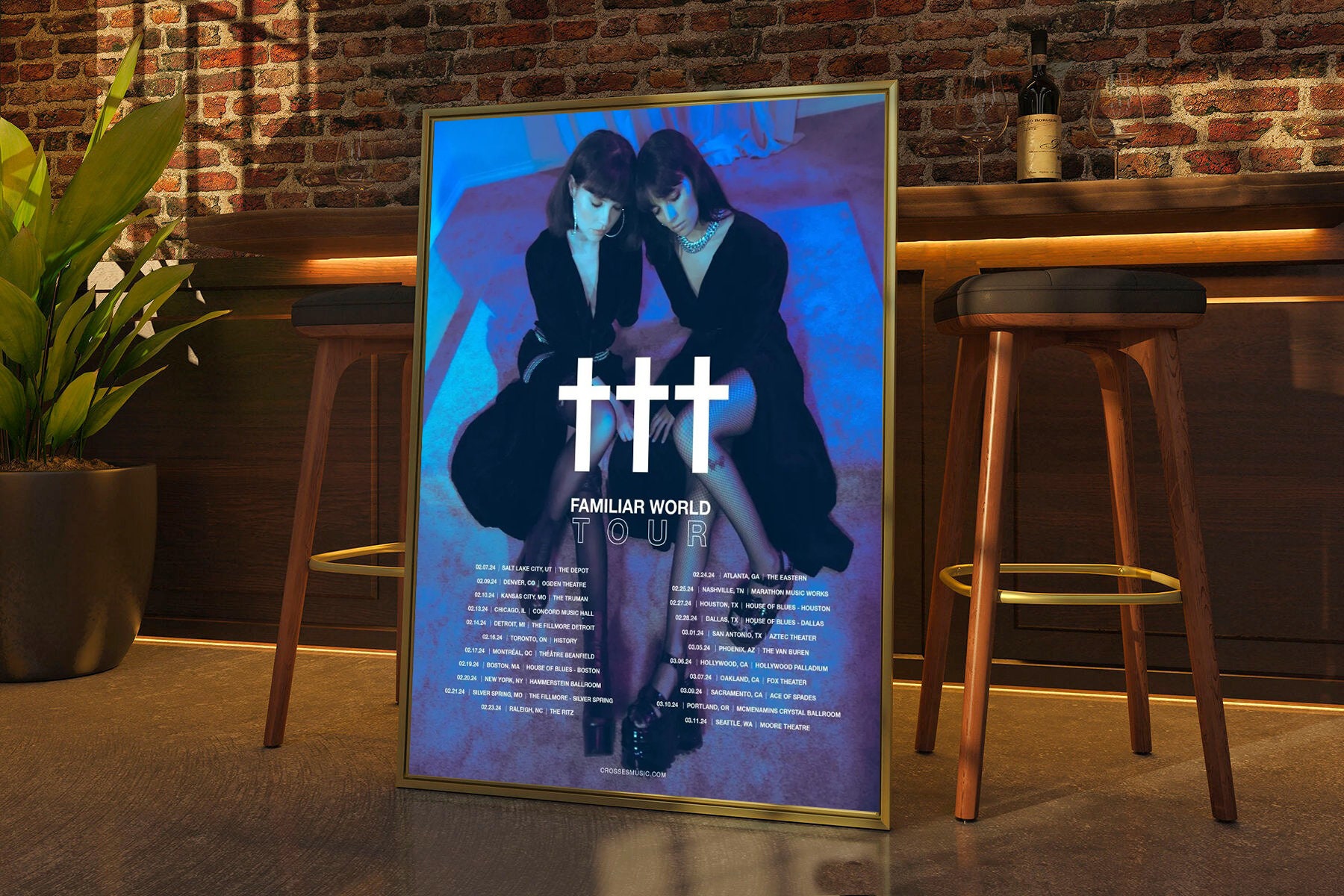 TTT Familiar World Tour 2024 Poster -Crosses - Tour 2024 Poster by ...