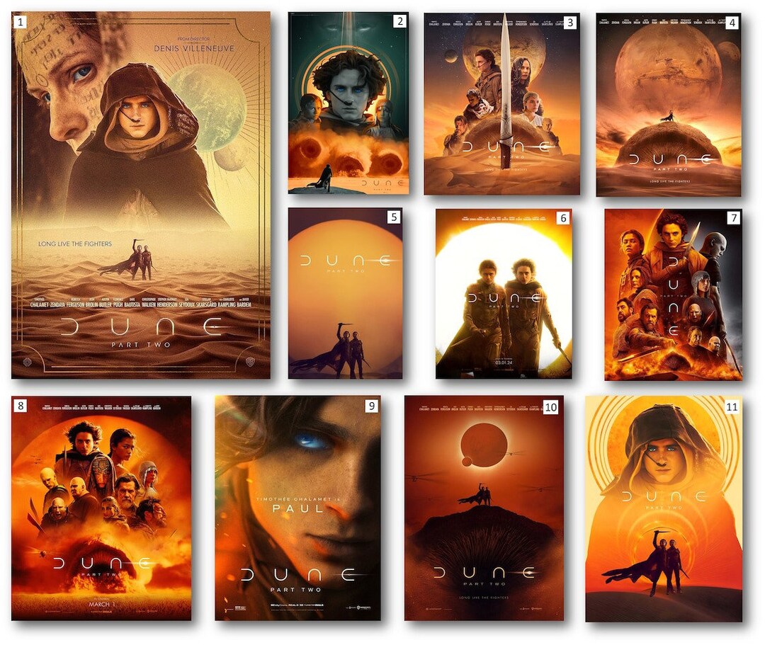 Dune part two Dune Movie 2024 Dune II poster print movie poster home ...