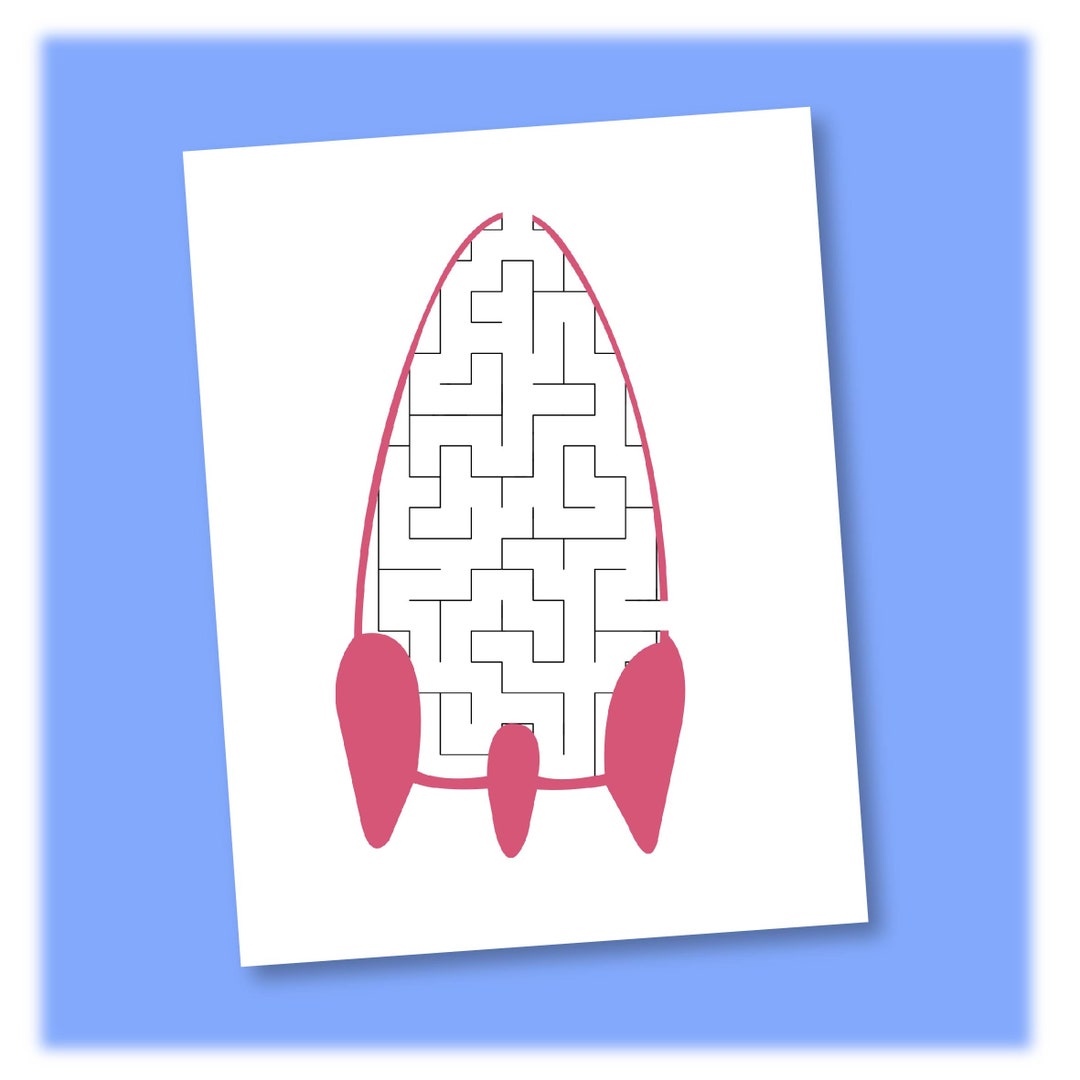 Pearl Paint Printable Spaceship Maze Activity for Kids, Educational ...