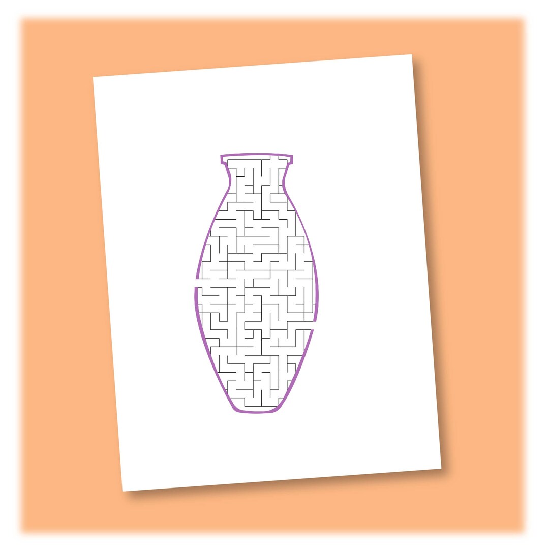Pearl Paint Printable Vases Maze Activity for Kids, Homeschool Maze ...