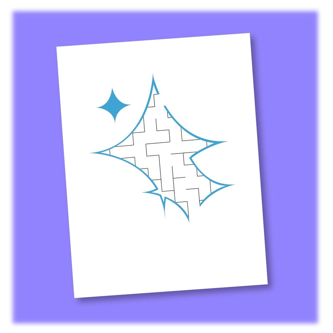 Pearl Paint Printable Stars Maze Activity for Kids, Playroom Activity ...