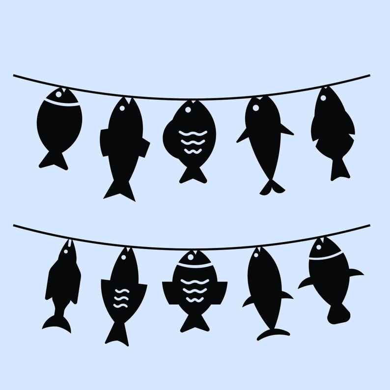 Pearl Paint Printable Fish Symmetrical Hanging Template Art - Etsy