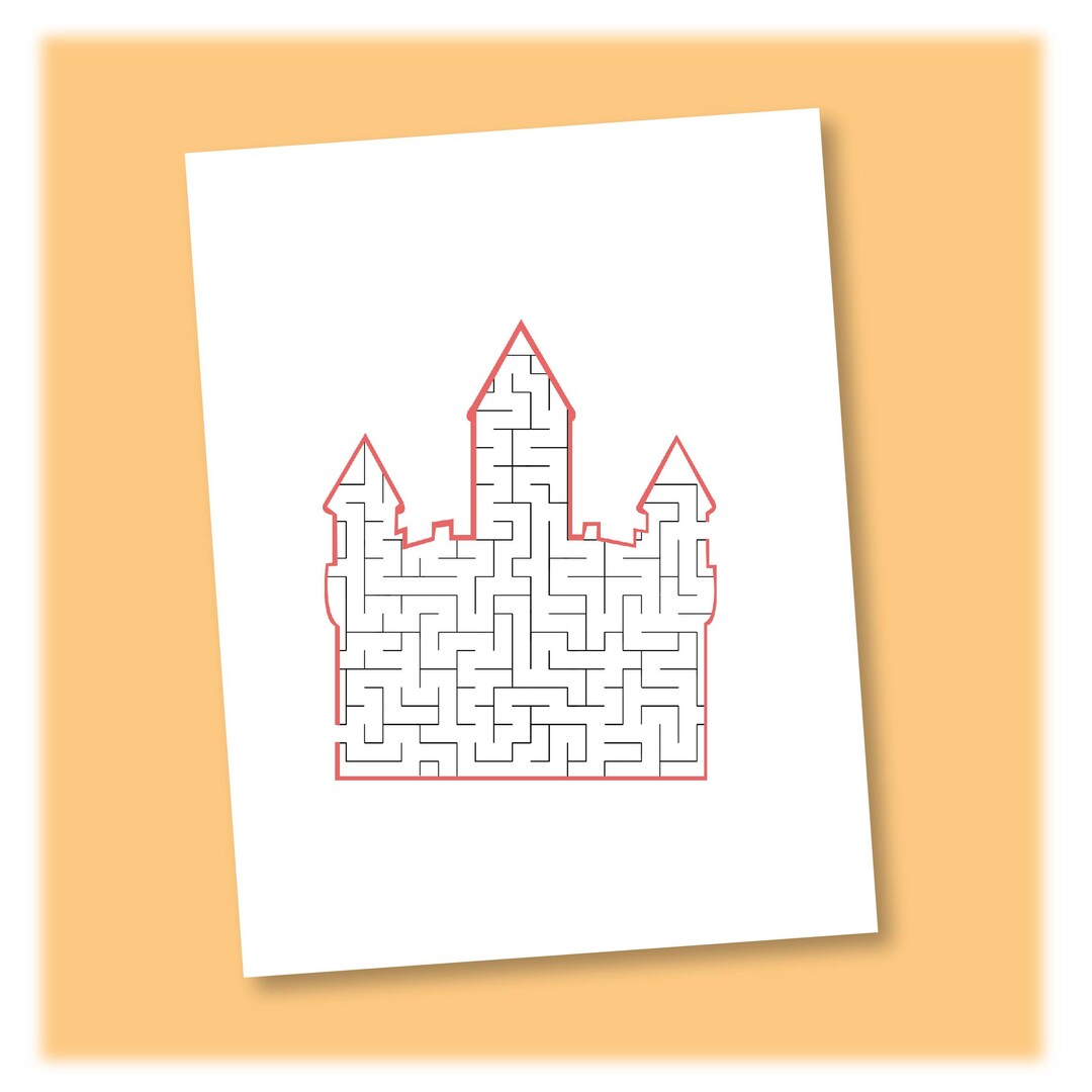 Pearl Paint Printable Castles Maze Activity for Kids, Homeschool Maze ...
