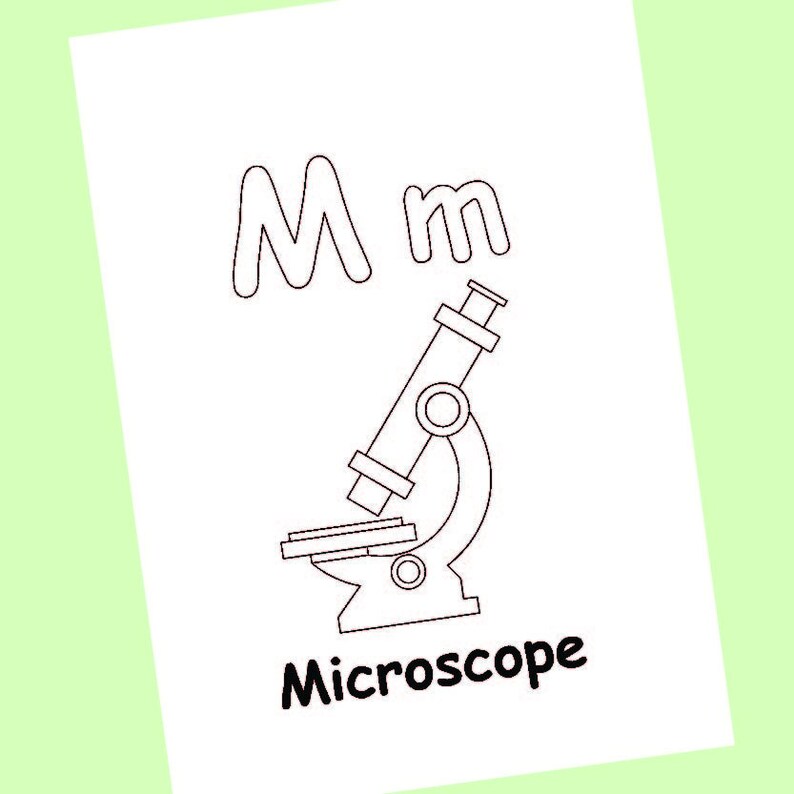 Pearl Paint Printable Letter M Alphabet Coloring Worksheet, Montessori ...