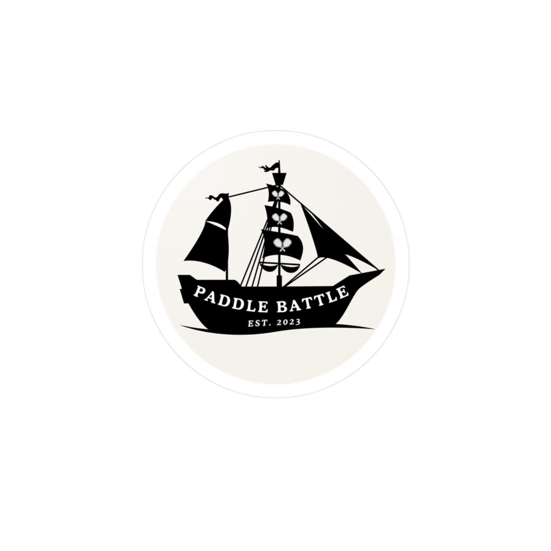 Paddle Battle Pirate Ship Pickleball Sticker, Pickleball Sticker Gift ...