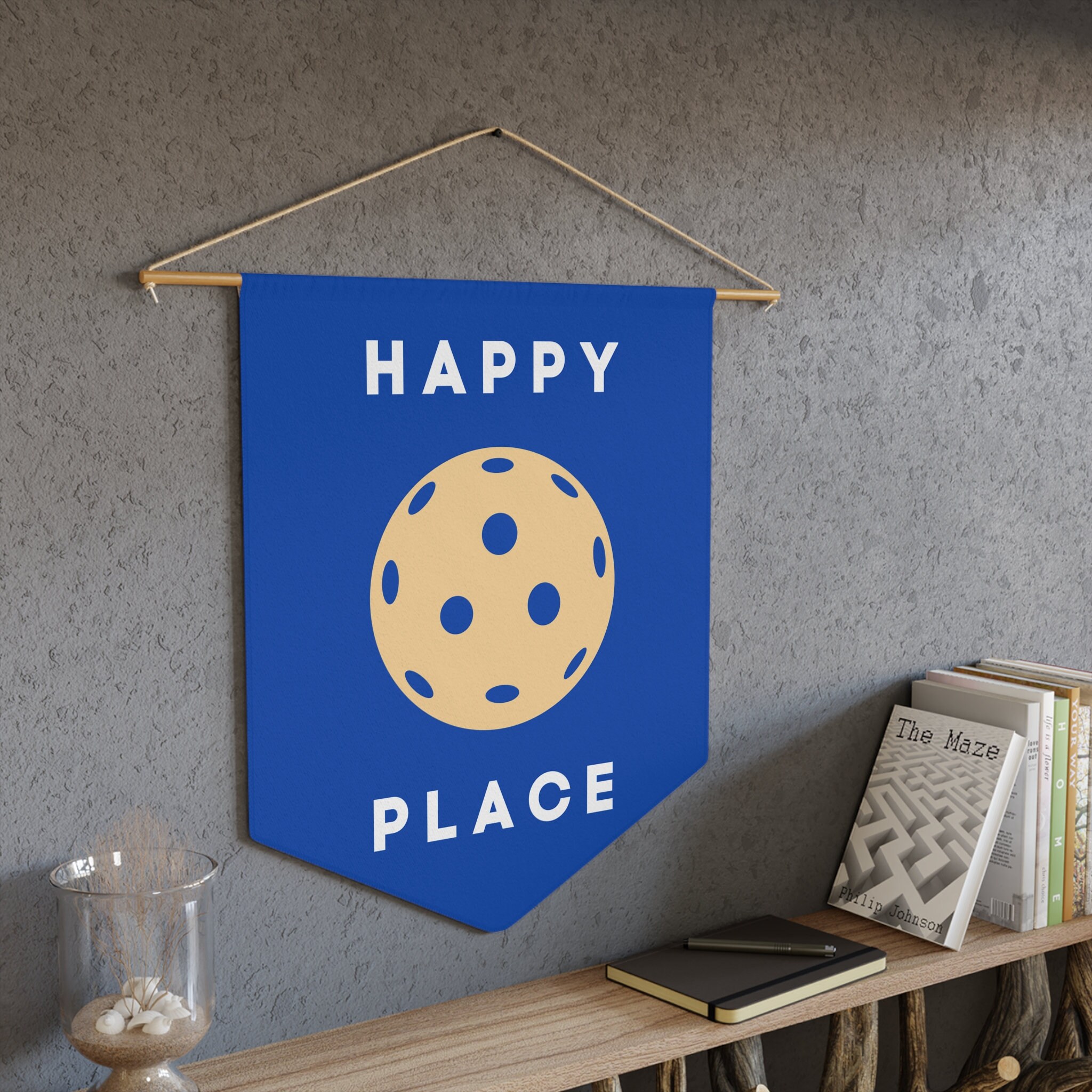 Pickleball Flag, Pickleball Home Decor Pennant, Happy Place, Sports ...