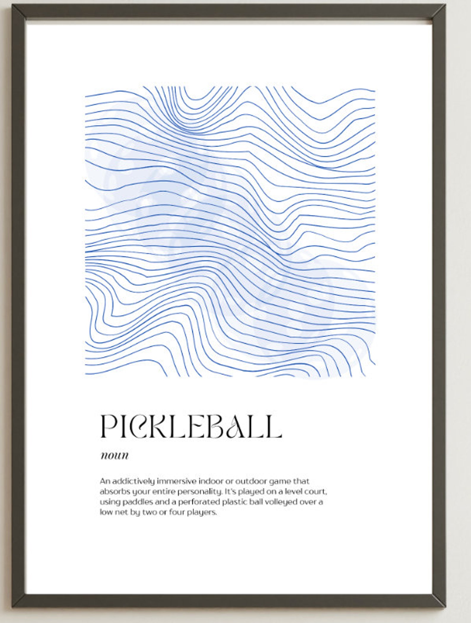 Pickleball Definition Poster Print, Pickleball Wall Art Poster, Mid ...