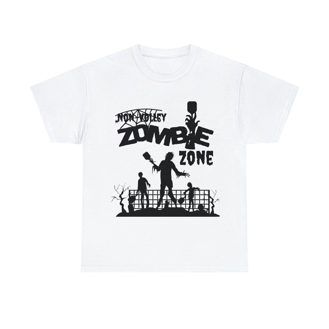 Funny Halloween Pickleball Pun Zombie Zone Unisex T-shirt, Pickleball ...