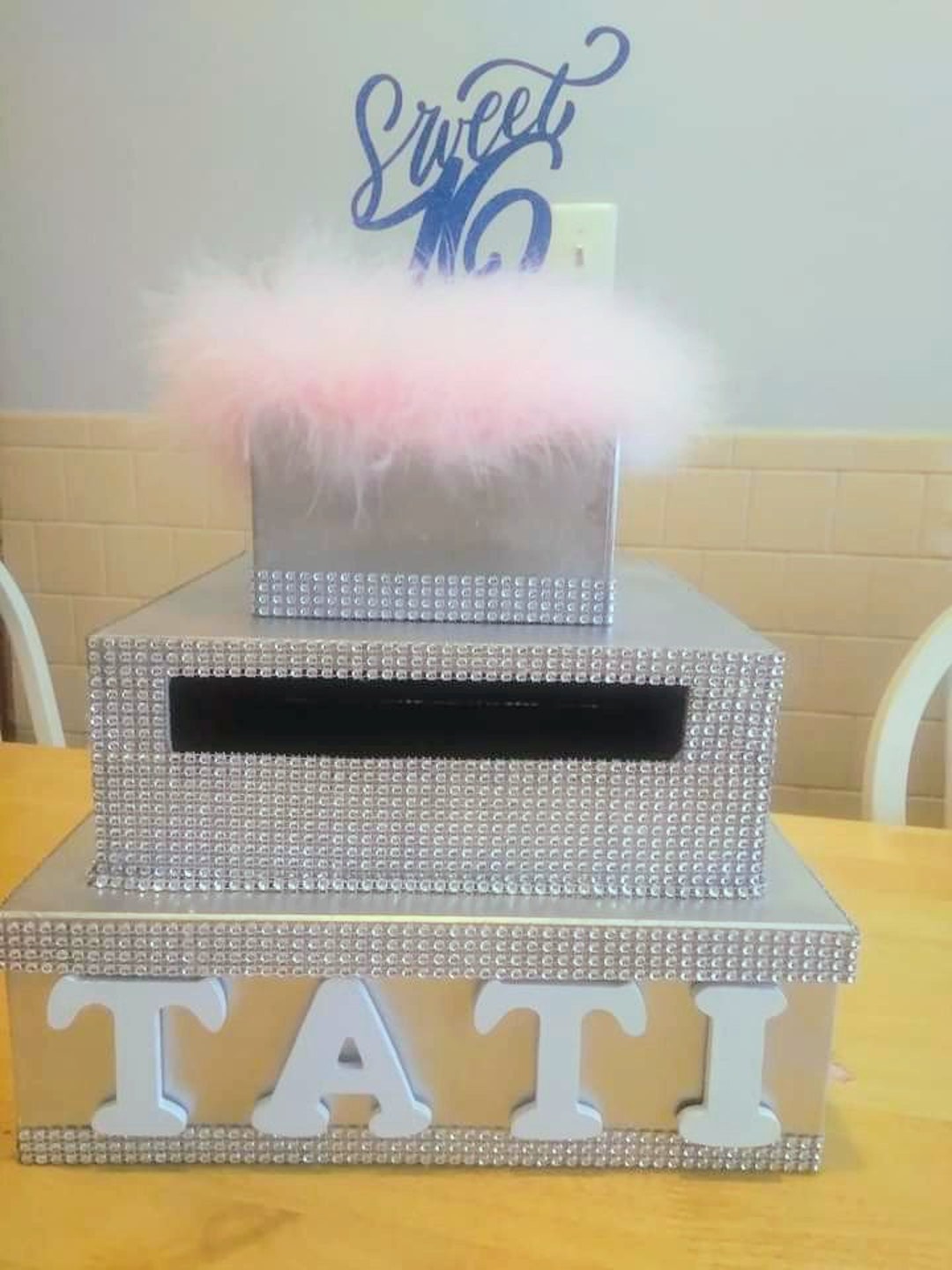 Personalized Bling Sweet 16 Card Box - Etsy