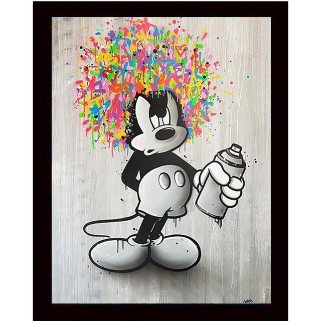 Graffiti Cartoon Balloon Graffiti Poster Banksy Textile Canvas - Etsy