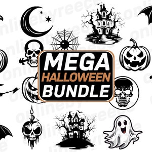 Halloween SVG Bundle, Scary Horror SVG Bundle, Halloween Vector Set ...