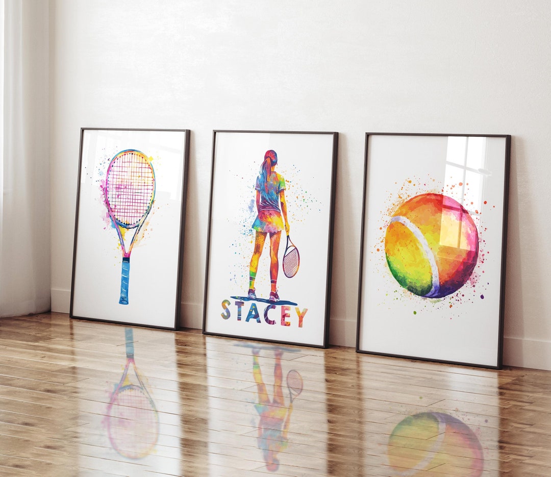 Personalized Tennis Wall Art, Girls Tennis Poster, Tennis Prints ...